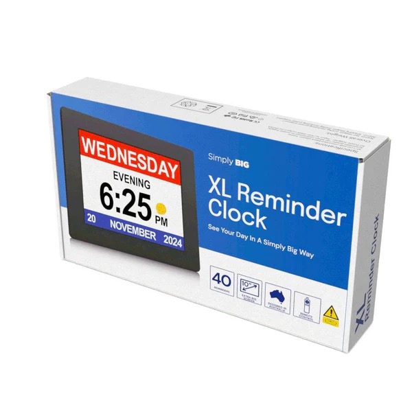 Simply BIG XL Reminder Clock 10" LED Screen - Mobility4All